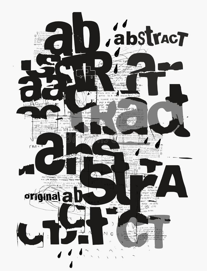 Abstract stock vector. Illustration of font, print, graffiti - 46912145