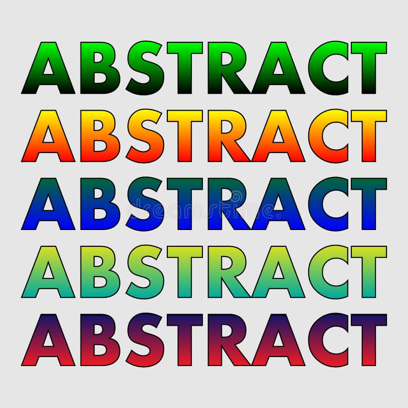 Abstract Word Gradient. Web Icon Stock Vector - Illustration of ...