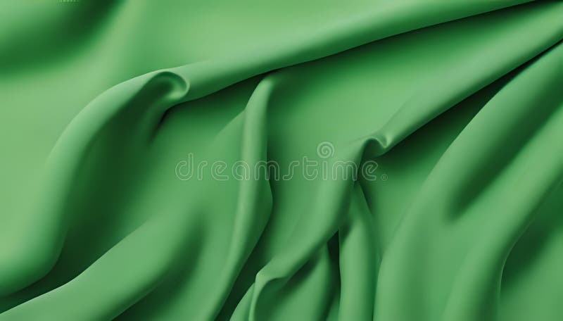 Green Fabric with Form and Ripples Creating Abstract Art and Design ...