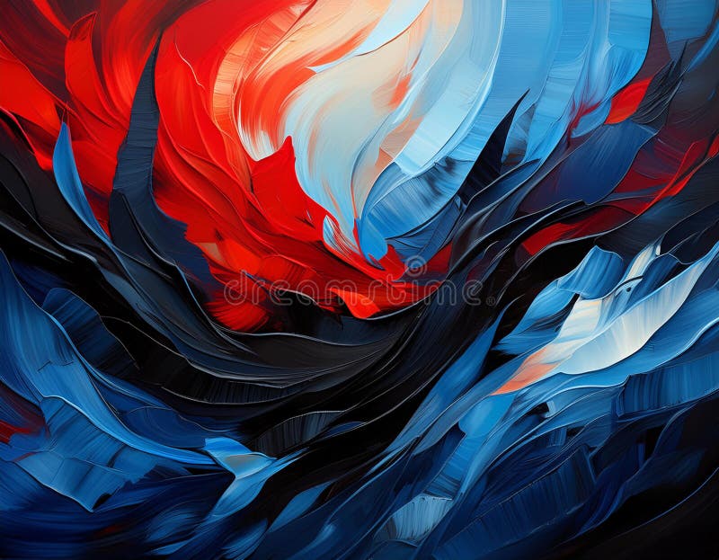 An Abstract Work of Art that Expresses Intense Emotions. Use a Palette ...