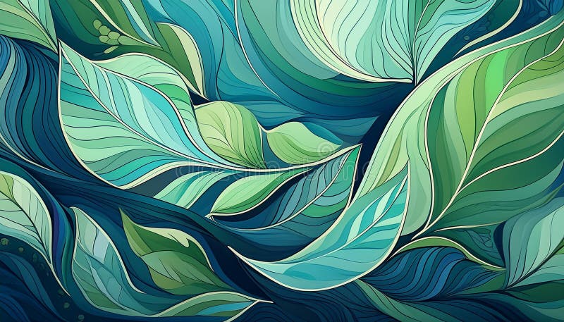 An Abstract Work of Art Inspired by Nature. Use Organic Shapes and ...