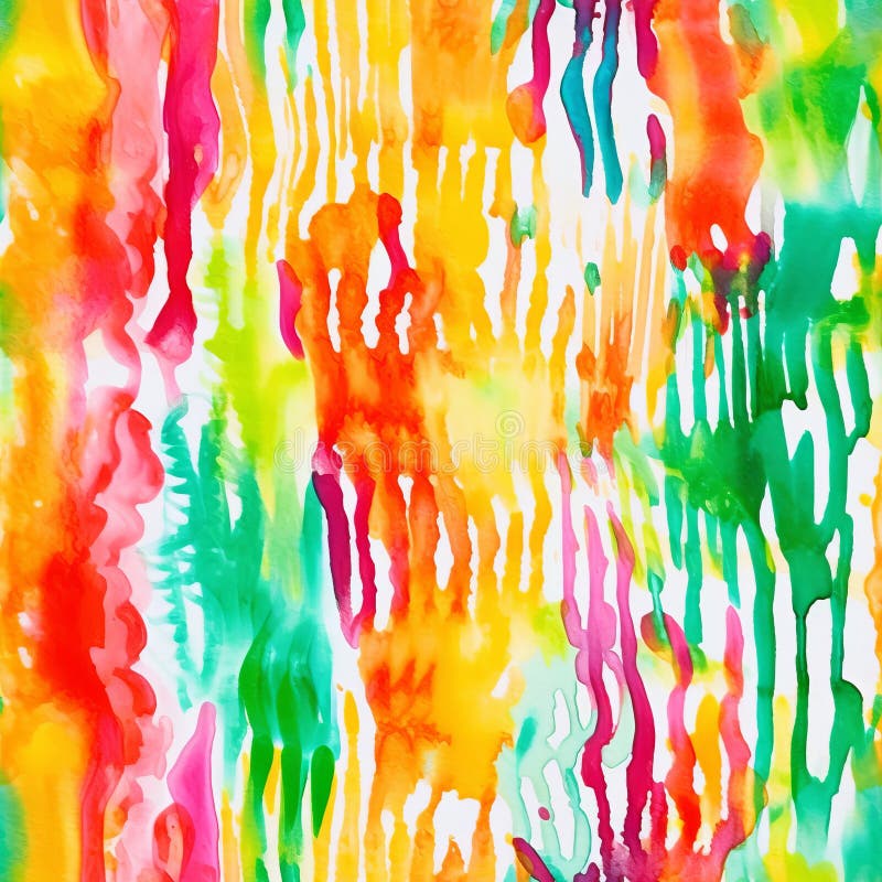 Abstract Work with Bright Neon Watercolor Spots. Background with ...