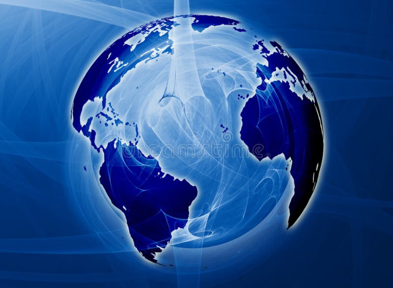 Abstract world stock illustration. Illustration of blue - 12148165