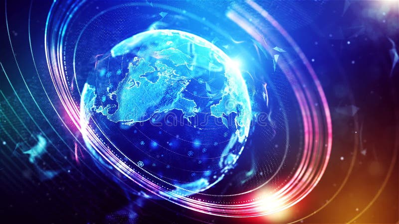 Abstract World Map from Particles Animation Loop. Stock Footage - Video ...