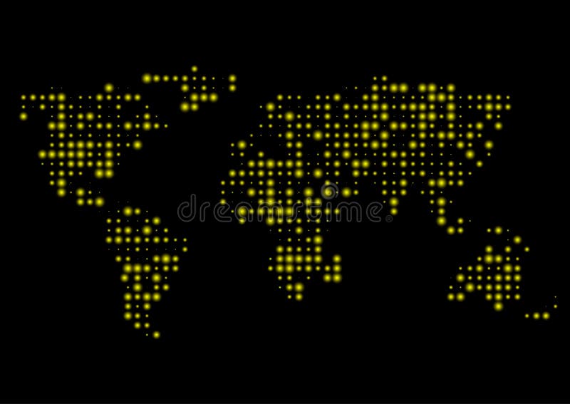 World Map Graphic Dots Yellow Stock Illustrations – 130 World Map ...
