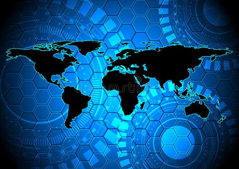 Abstract World Map Technology Background Some Elements Of This Image