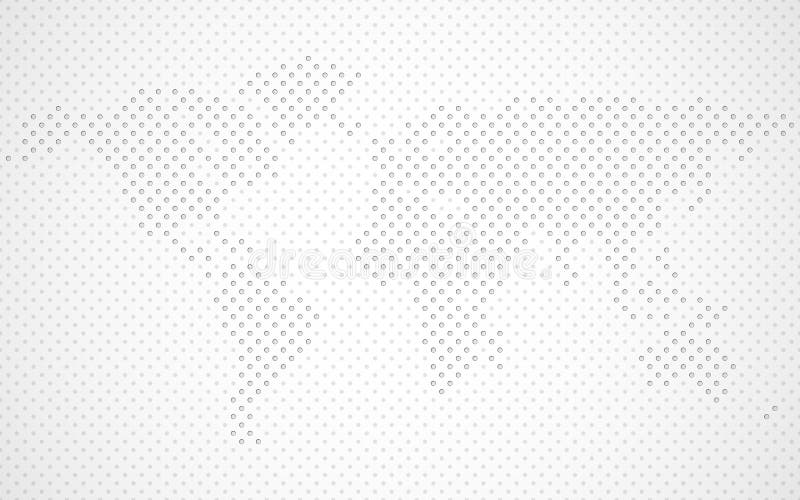 Abstract world map of dots stock vector. Illustration of circular ...