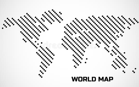 Abstract world map of dots stock vector. Illustration of dotted - 403235580