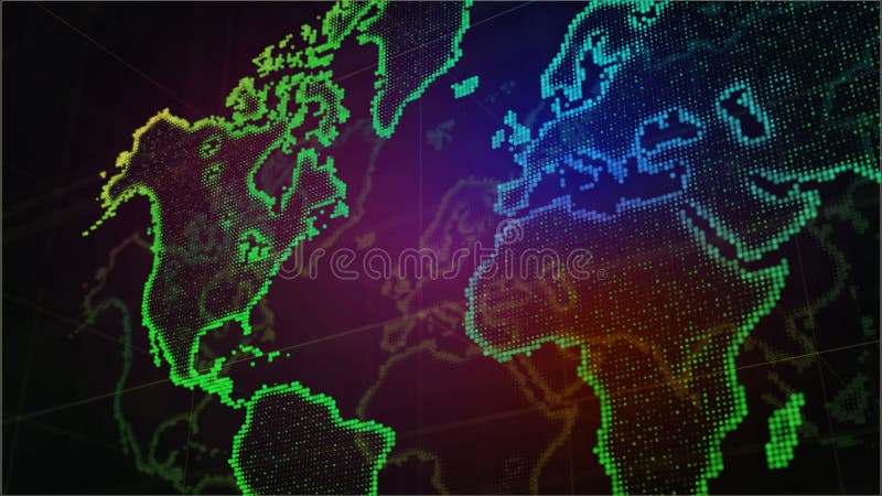 Abstract World Map. Flat Earth Graph Stock Illustration - Illustration ...