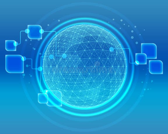 Abstract World Map of the Global Stock Illustration - Illustration of ...