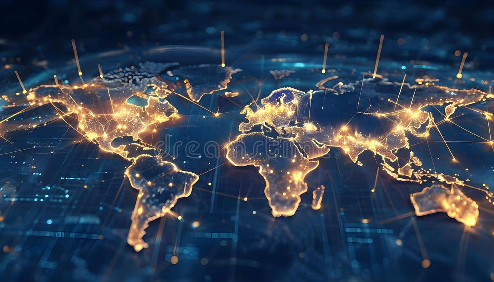 World Connections Map Stock Illustrations – 22,500 World Connections ...