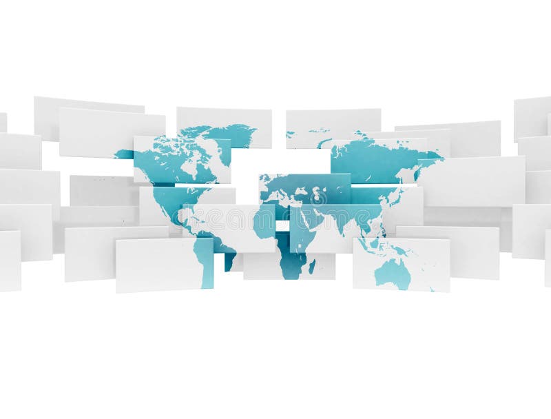 Abstract World Map Illustration Stock Illustration - Illustration of ...