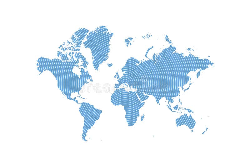 Abstract World Map in Motion. Flat Vector Illustration EPS 10 Stock ...