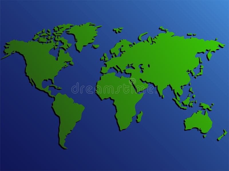 World Map with Shadow. Map of Paper. Vector Illustration Stock Vector ... World Map with Shadow. Map of Paper. Vector Illustration Stock Vector ...