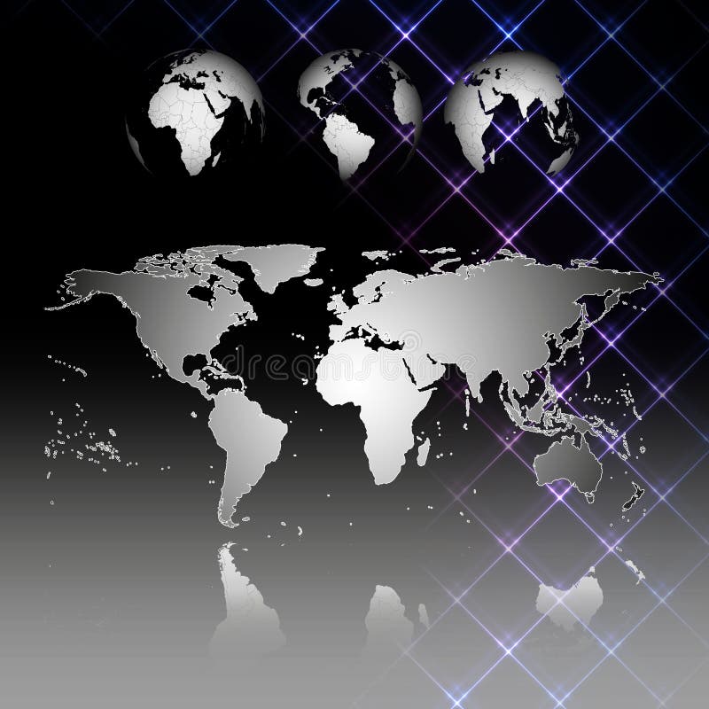 Abstract World Map with Shadow. World Globes Stock Vector ... Abstract World Map with Shadow. World Globes Stock Vector ...