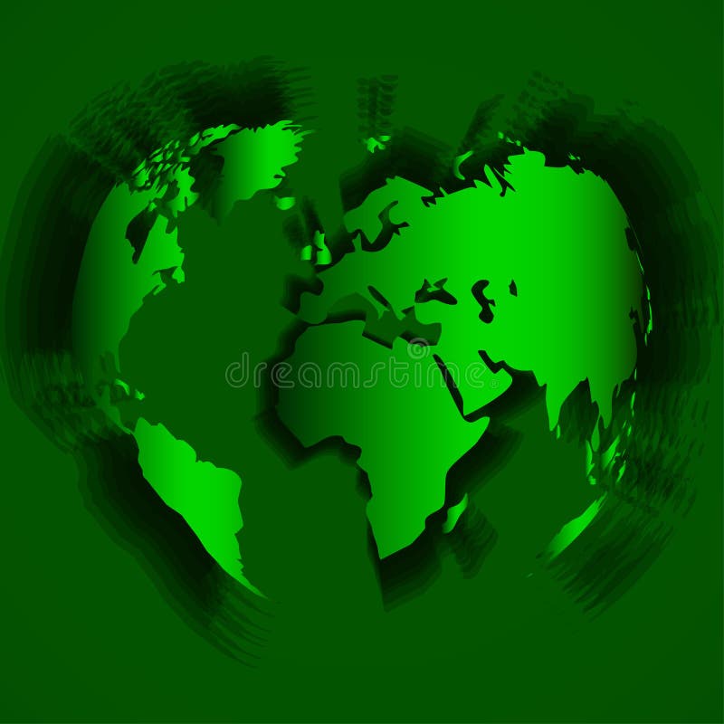 World Map with Shadow. Map of Paper. Vector Illustration Stock Vector ...