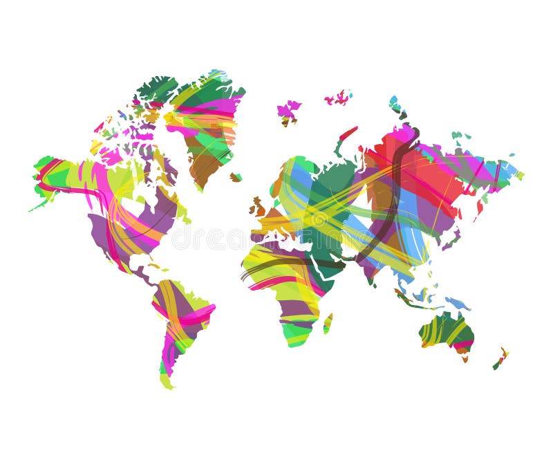 Abstract world map stock vector. Illustration of planetary - 45134476