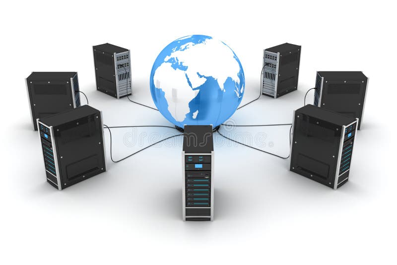 World server stock illustration. Illustration of mail - 5681842