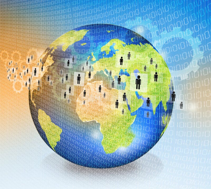 Abstract the World Technology Stock Illustration - Illustration of ...