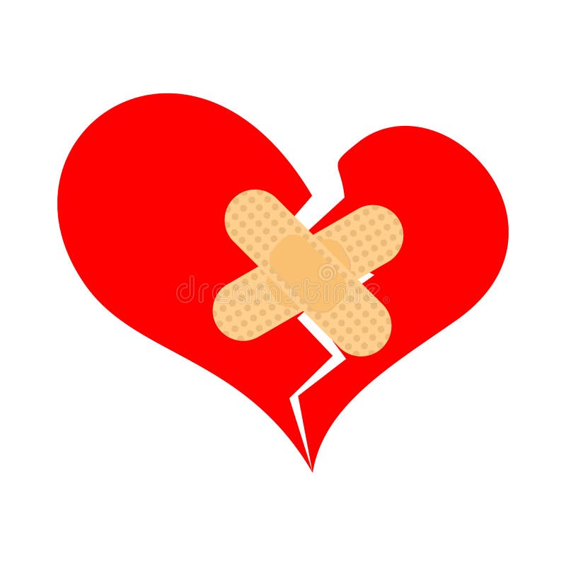 Abstract wounded heart stock vector. Illustration of drawing - 48323612