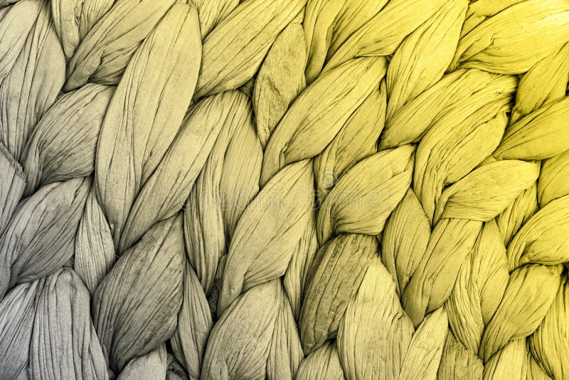 Abstract Woven Mat Texture Background in Yellow and Gray Color. Stock ...