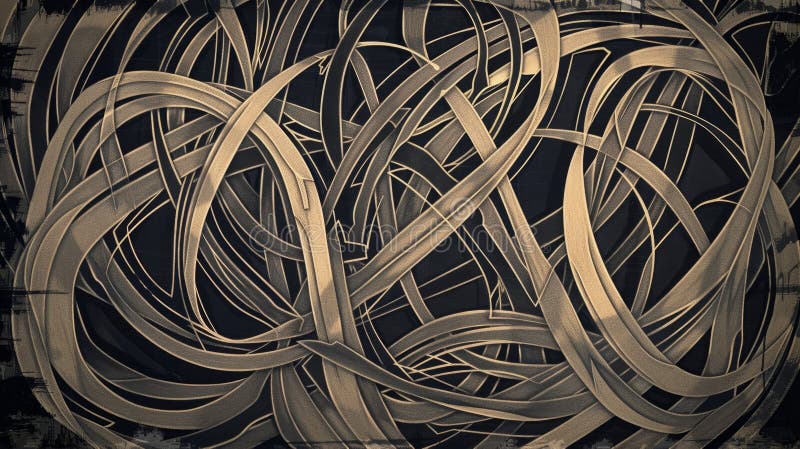 Abstract Woven Metallic Strands on Dark Background Stock Photo - Image ...