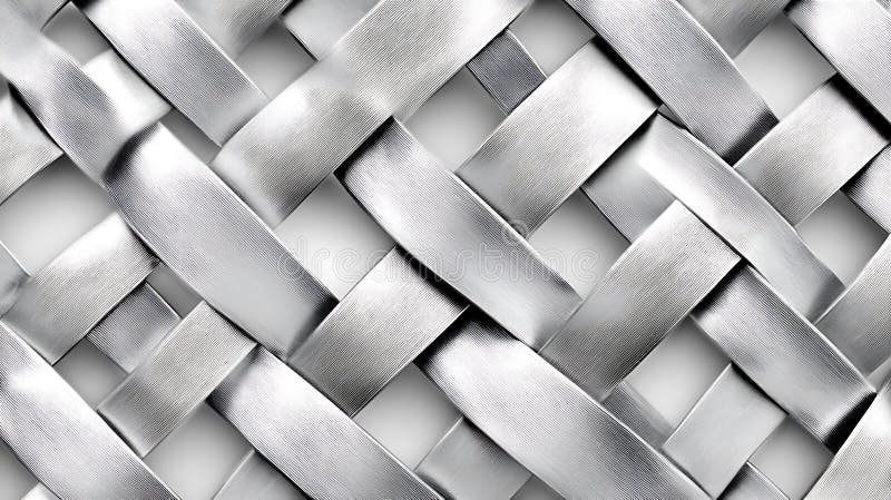 Abstract Woven Silver Metal Bands Interlaced Pattern Design Background ...