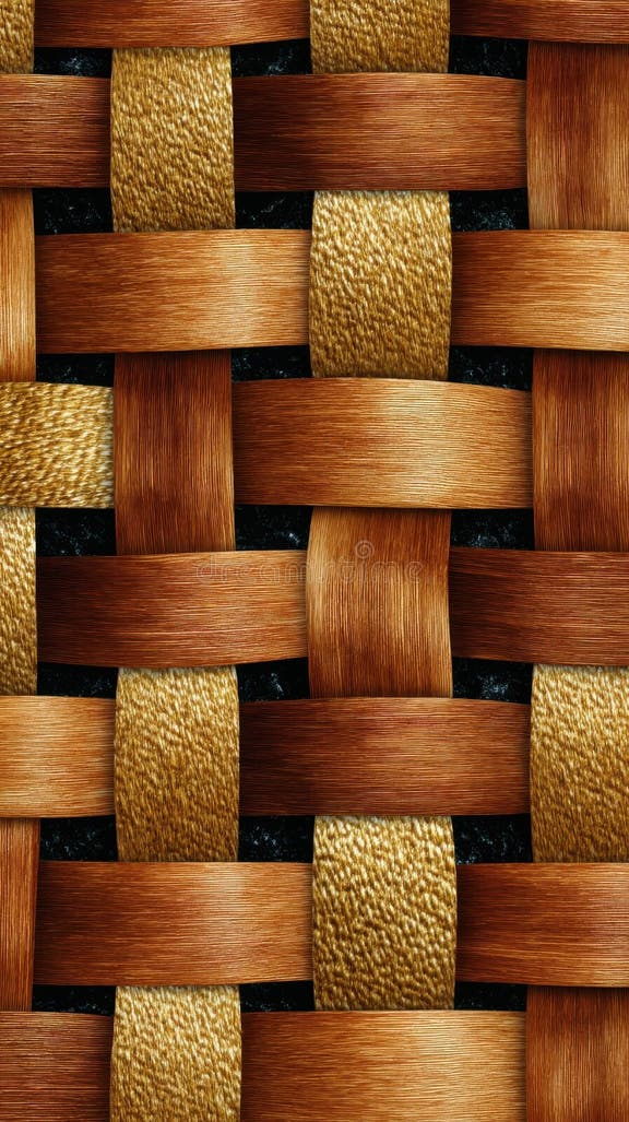 Abstract Woven Texture of Wood and Straw Creating a Seamless Pattern ...