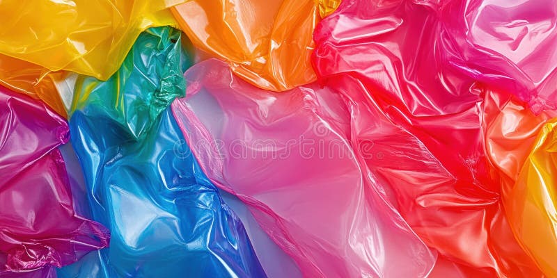 Abstract Wrinkled Colorful Plastic Background. Stock Illustration ...