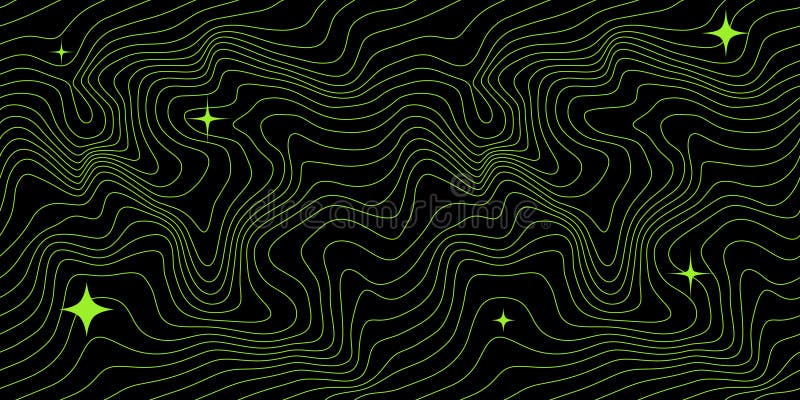 Abstract Y2K Metaverse Wireframe Background. Vector Dark Modern ...