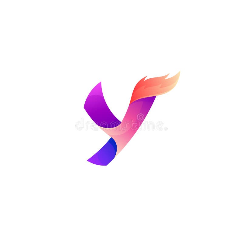 Abstract Y Logo with 3d Colorful Design, Modern Style Logos Stock ...