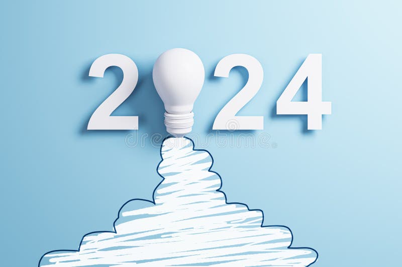 Abstract 2024 Concept of Happy New Year. 2024 Logo and Icon for ...