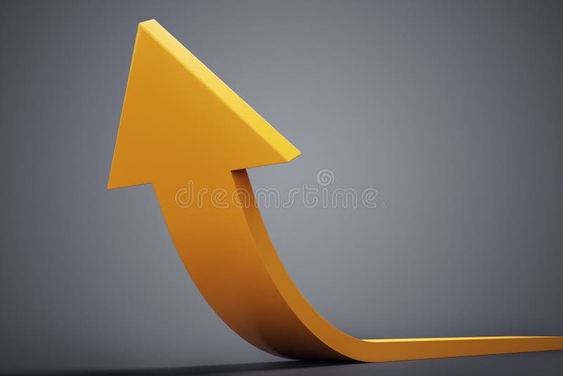 Abstract yellow arrows stock illustration. Illustration of education ...