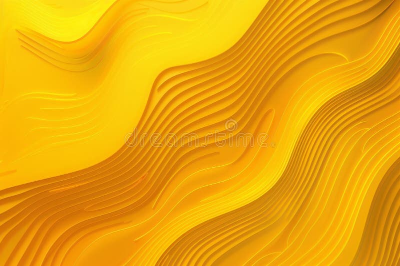 Abstract Yellow Background Featuring Wavy Lines Creating a Dynamic and ...