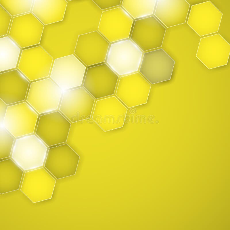 Abstract Yellow Background Hexagon. Vector Illustration Stock Vector ...