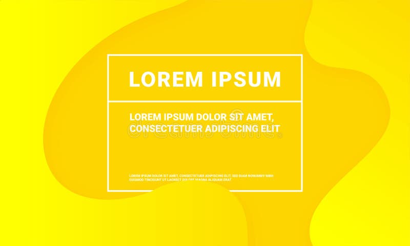 Abstract Yellow Background Minimal Soft Fluid Pattern. Vector Yellow ...