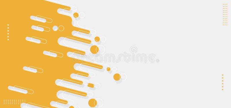 Abstract Yellow Background with Rounded Lines, Dashes, and Dots Stock ...