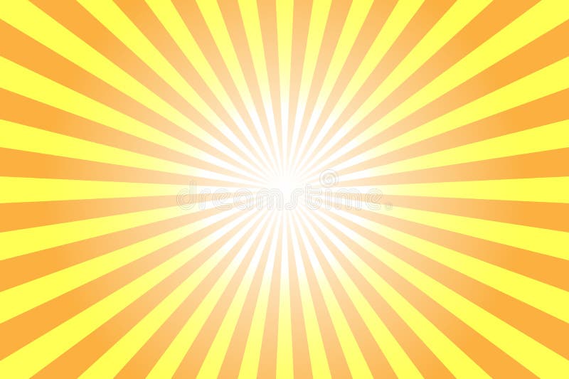Abstract Yellow Background with Sun Ray. Summer Vector Illustration ...