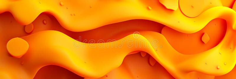 Abstract Yellow Background, Wavy Fluid Shapes, Seamless Texture, 3D ...