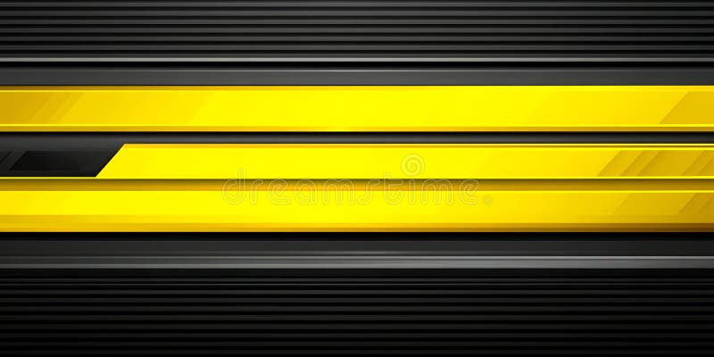 Abstract Yellow and Black Geometric Stripes Background Design Stock ...