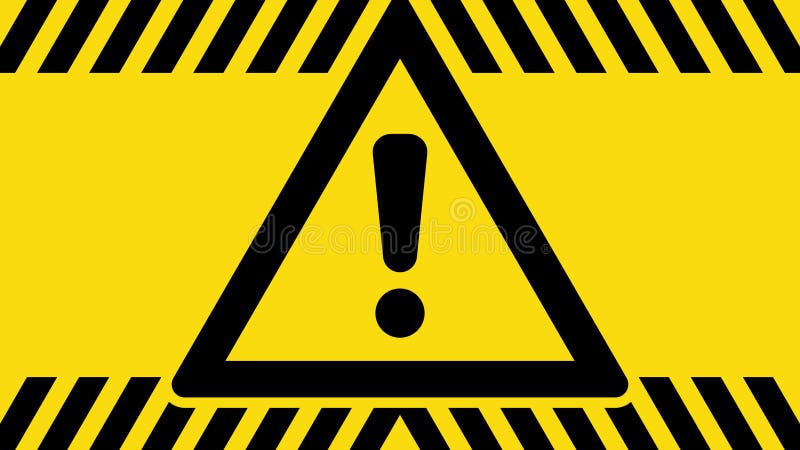 Abstract Yellow Blank Warning Sign Background with Alert Symbol and ...