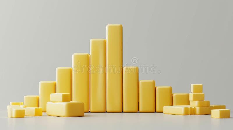 Abstract Yellow Blocks Arranged in Pyramid-like Structure Stock ...