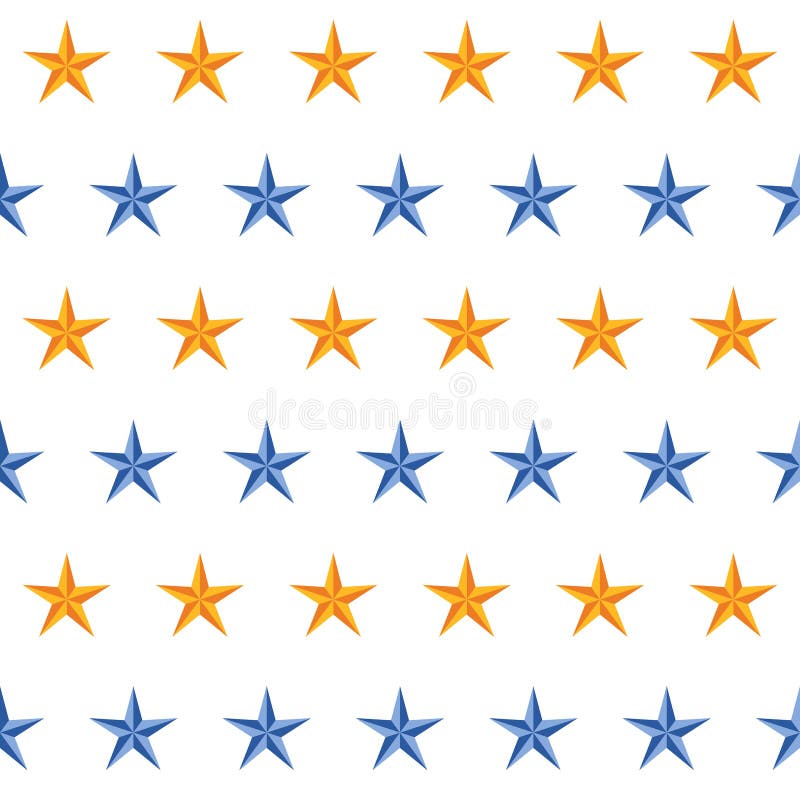 Abstract Yellow and Blue Dichromatic Star Patern Background. Tileable ...