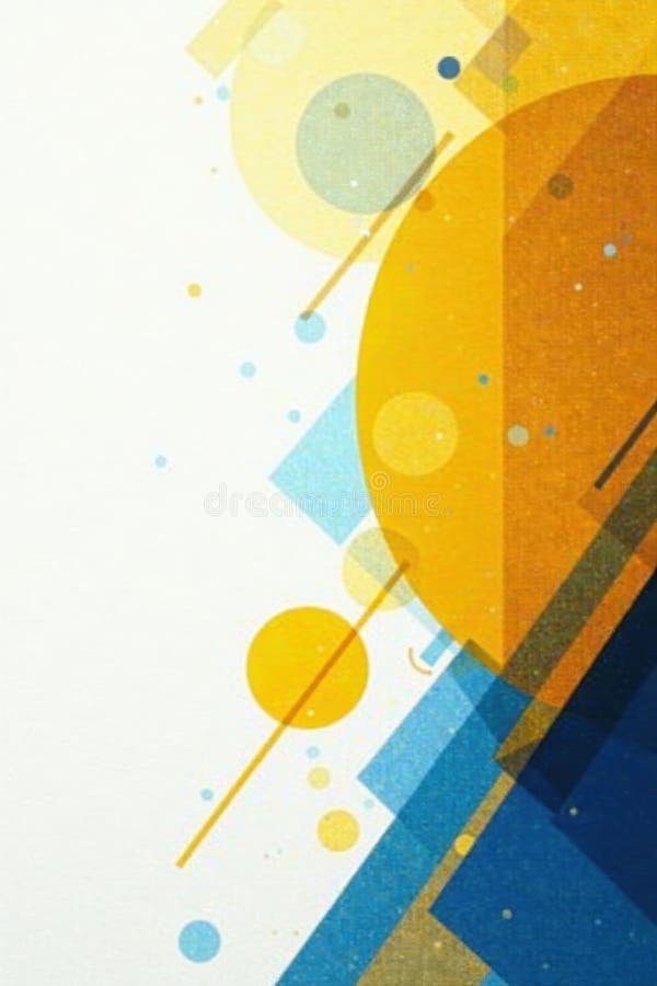 Abstract Yellow Blue Geometric Shapes Intersecting Lines Abstract ...