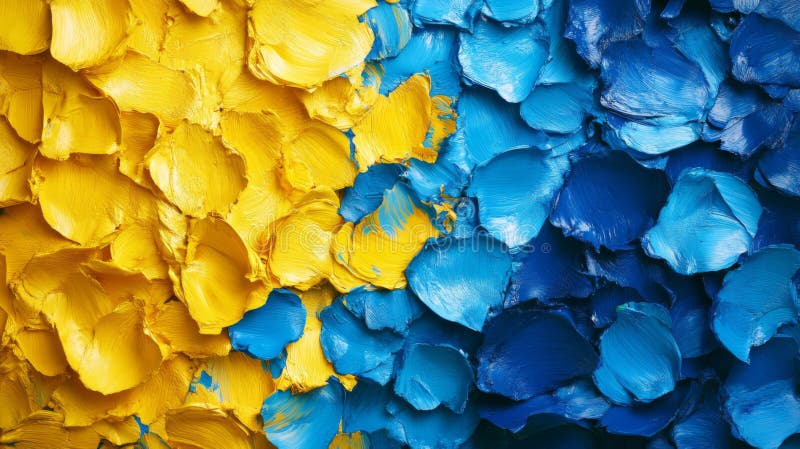 Abstract Yellow and Blue Paint Texture Stock Illustration ...