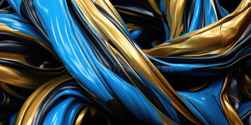 Abstract Yellow Blue Wave Effect Express and Emphasize Energetic Ripple ...