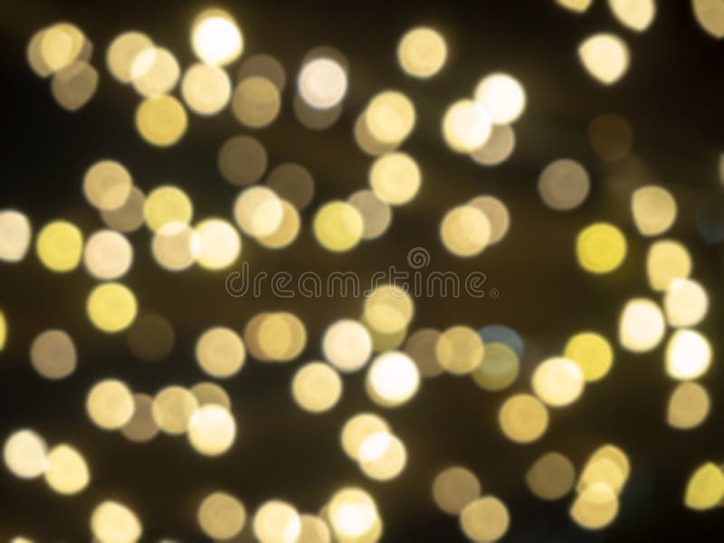 Abstract Yellow Bokeh on Dark Background. Stock Image - Image of ...
