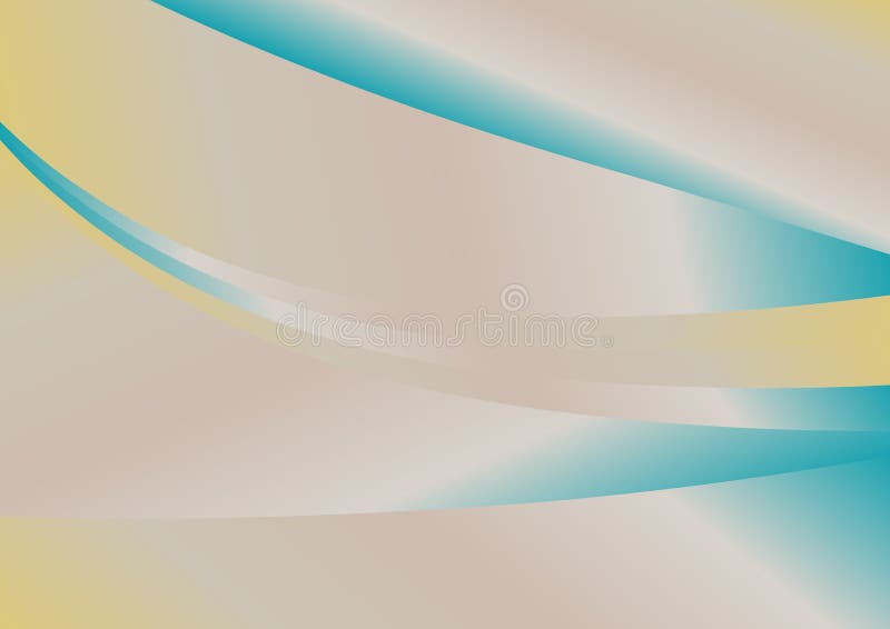 Abstract Yellow Brown and Blue Gradient Wave Background Stock Vector ...
