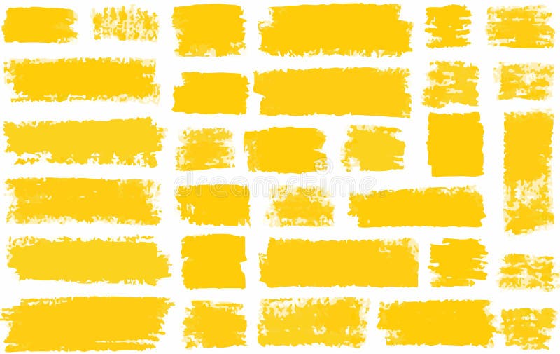 Abstract Yellow Brush Strokes Texture Background Design Elements Stock ...