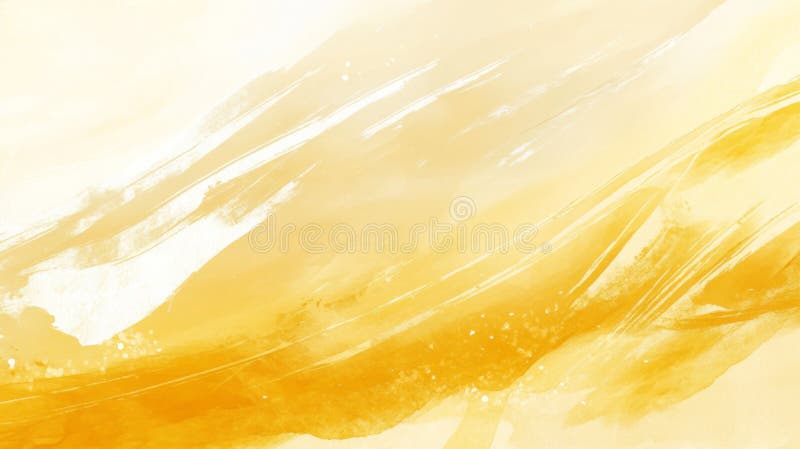 Abstract Yellow Brush Strokes on White Background with Dynamic Texture ...